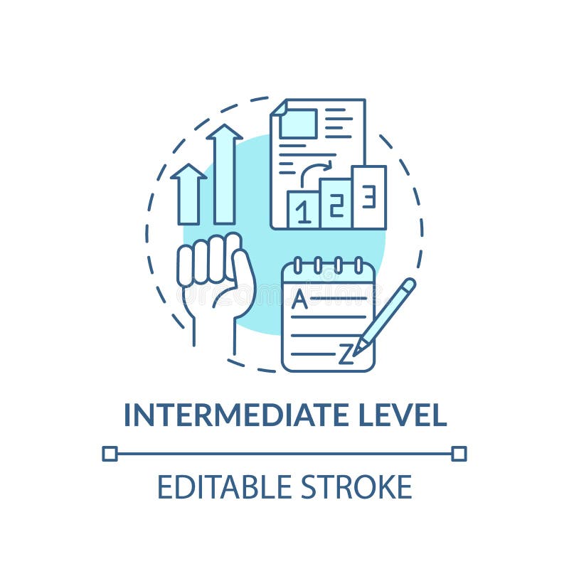 Intermediate Level Concept Icon Stock Vector - Illustration of ...