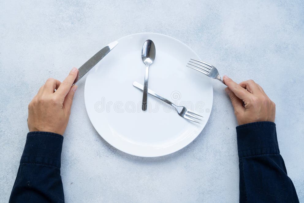 Intermitted Farsting Diet Concept Stock Photo - Image of plate, fast ...