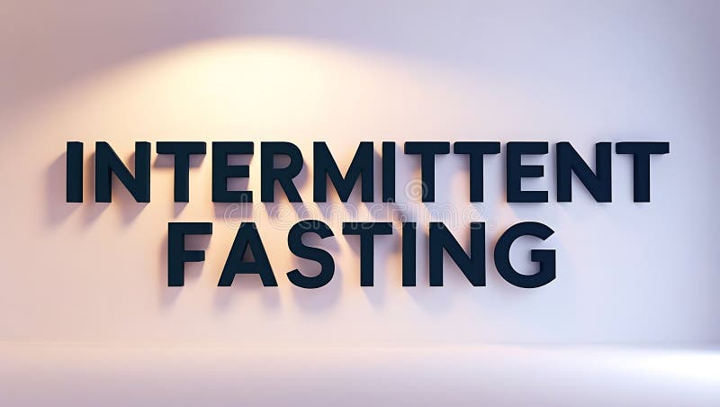 Intermittent Fasting Concept with Bold Text on a Soft, Illuminated ...