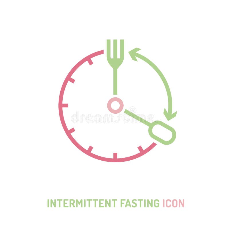 Intermittent Fasting Symbol. Personal Diet Plan Concept. Stock Vector ...