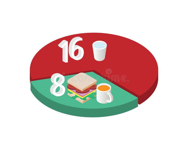 Intermittent Fasting or IF Plan of 16-8 Diet Method Stock Vector ...