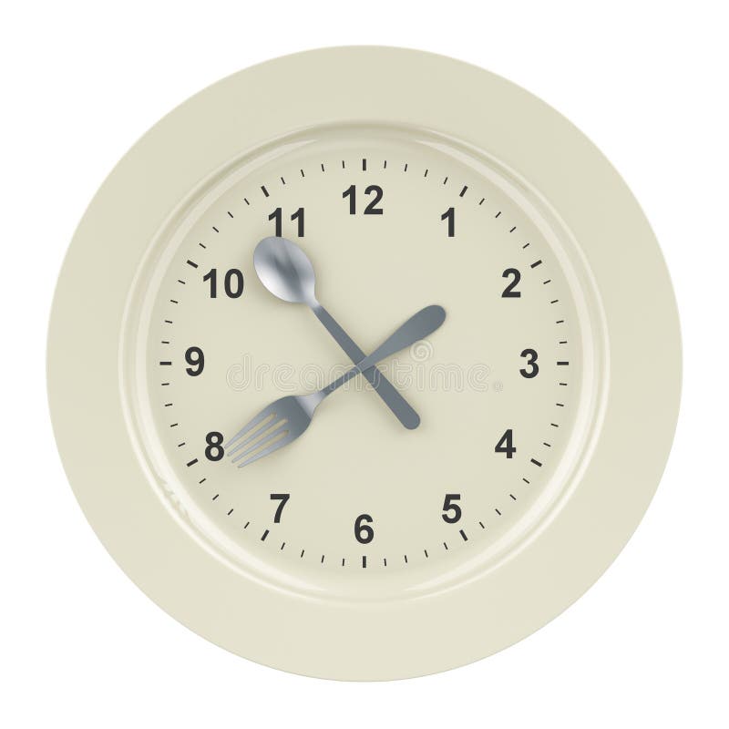 Intermittent Fasting, Lunchtime, Diet and Weight Loss, Concept. Dinner ...