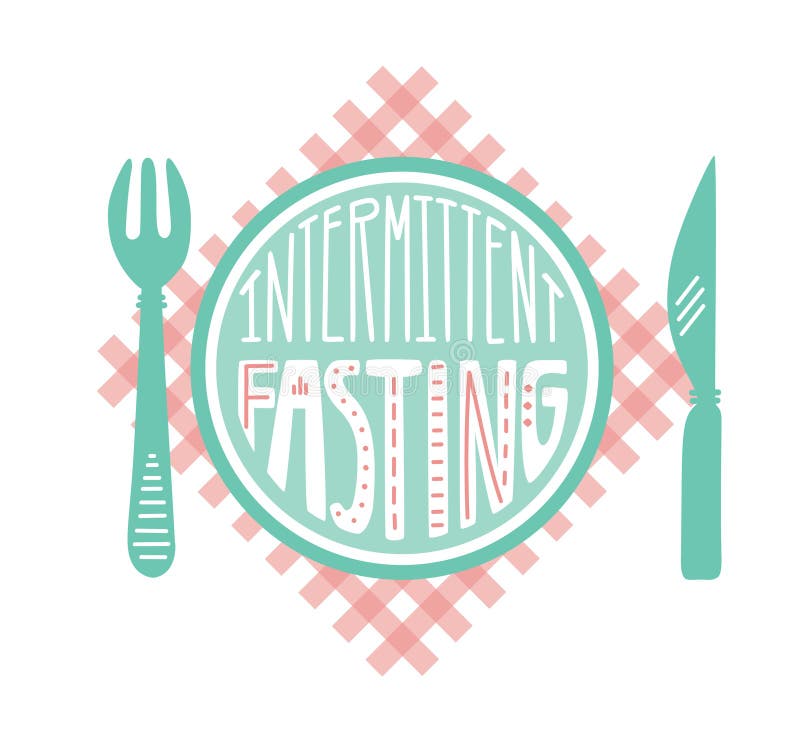 Vector Illustration Intermittent Fasting with Hand Lettering. Stock ...
