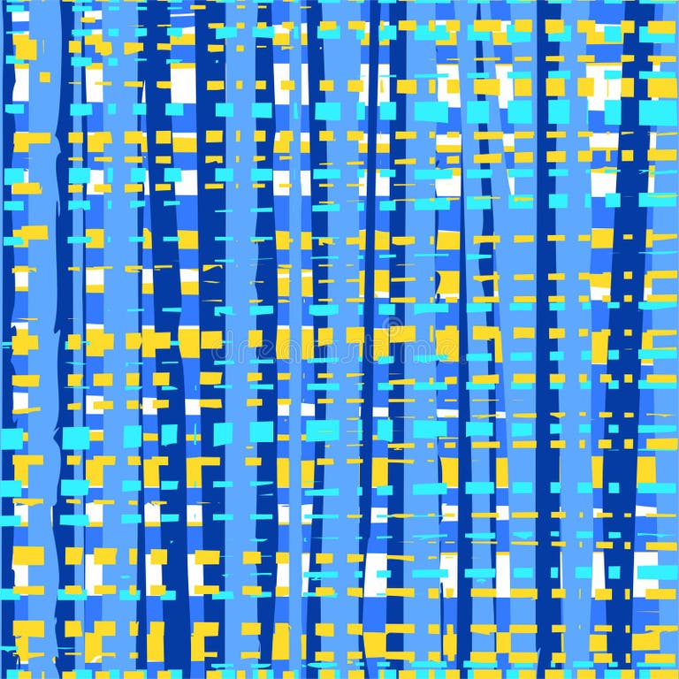 Intermittent, Uneven Lines Seamless Abstract Background, Blue and White ...