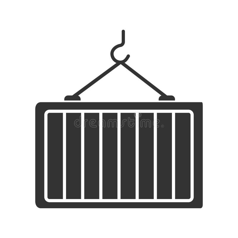 Intermodal Container Glyph Icon Stock Vector - Illustration of icon ...