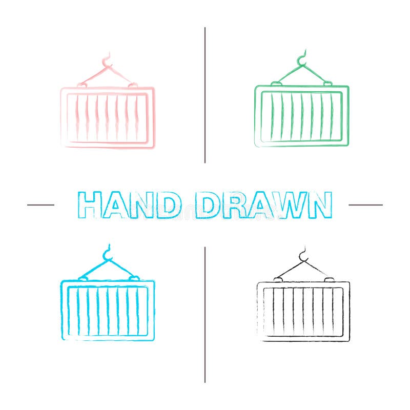 Intermodal Container Color Icon Stock Vector - Illustration of design ...