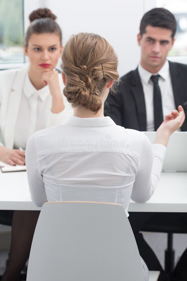 Intern on interview stock photo. Image of occupation - 70081092