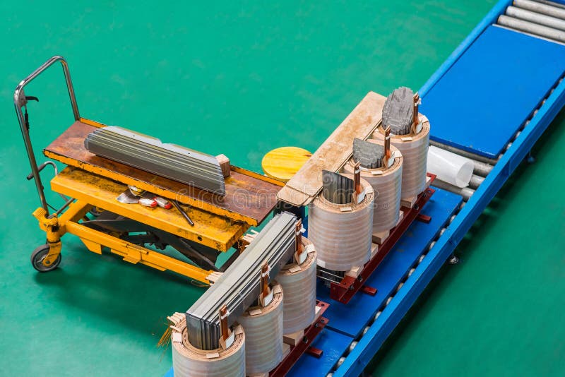 Internal Active Parts Core and Coils of Transformer Stock Image - Image ...