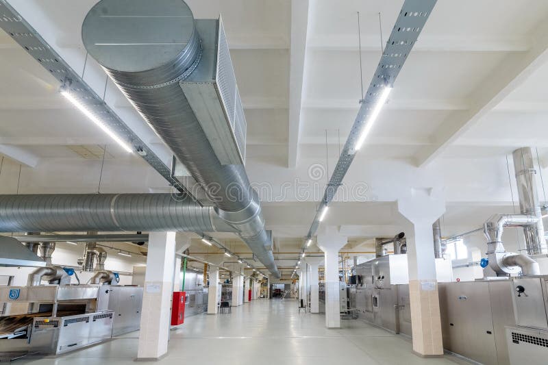 Internal Air Duct at the Enterprise in the Shop. General View of the ...