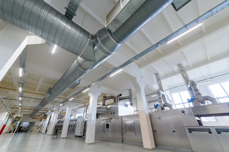 Internal Air Duct at the Enterprise in the Workshop Stock Photo - Image ...