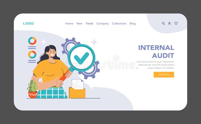 Internal Audit Concept. Flat Vector Stock Vector - Illustration of ...