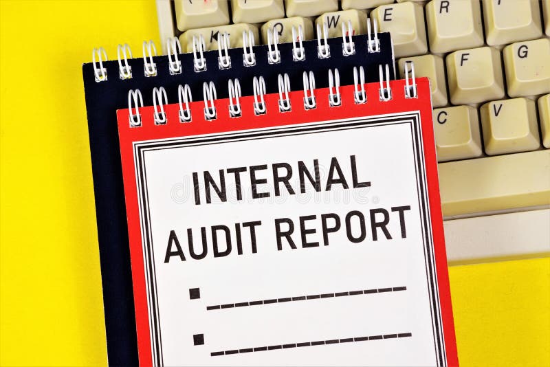 Internal Audit Report - a Text Label in the Planning Notebook. Stock ...