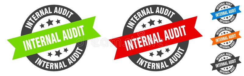 Internal Audit Stamp. Internal Audit Round Ribbon Sticker. Tag Stock ...