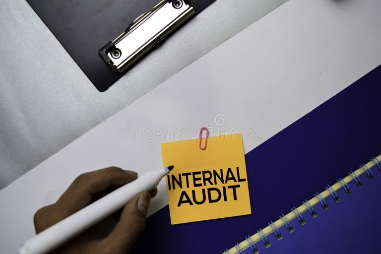 Internal Audit Text on Sticky Notes with Color Office Desk Concept ...