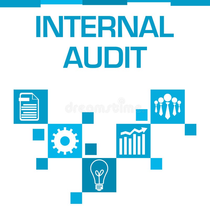 Internal Audit Blue Squares Symbols Stock Illustration - Illustration ...