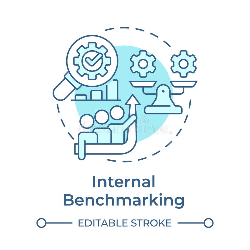 Internal Benchmarking Soft Blue Concept Icon Stock Vector ...