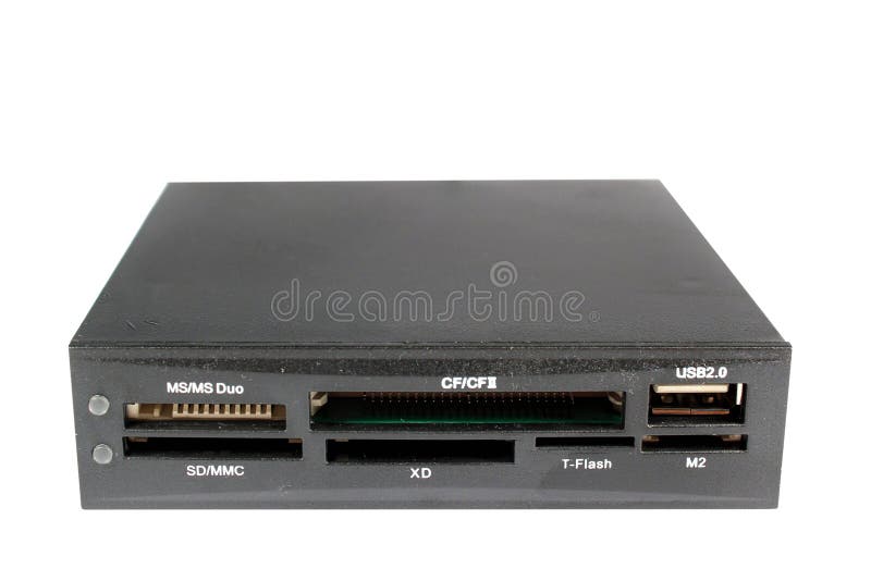 Internal Card Reader, Isolated on White Stock Image - Image of multiple ...