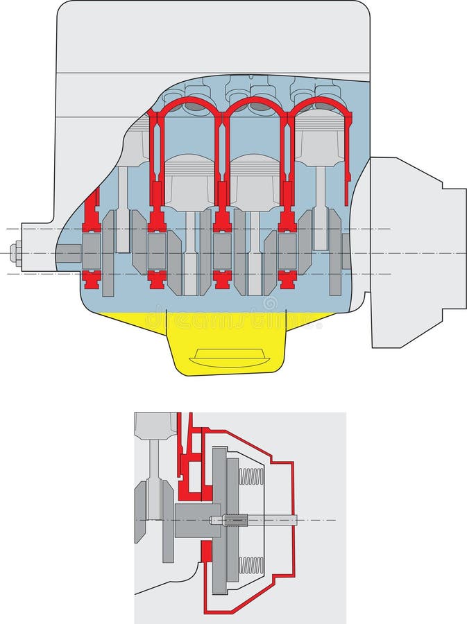 Internal combustion engine stock vector. Illustration of machine - 12803182