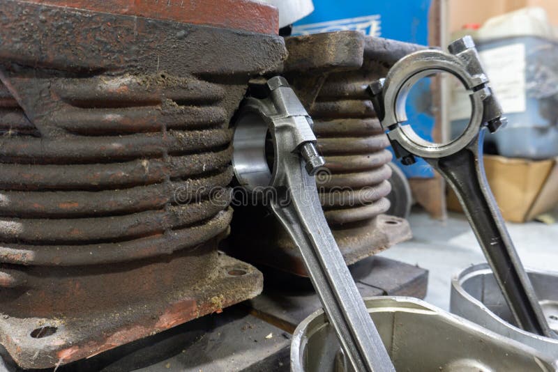 Piston with Connecting Rod Next To Internal Combustion Engine ...