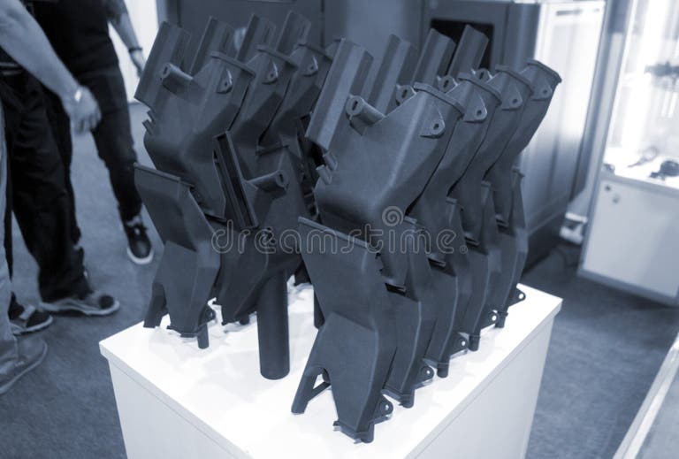 Internal Combustion Engine Prototype Printed on 3D Printer. Close-up ...