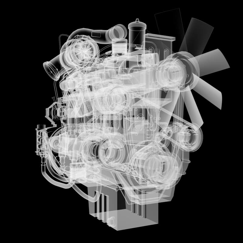 Internal Combustion Engine X-Ray Style Stock Illustration ... Internal Combustion Engine X-Ray Style Stock Illustration ...