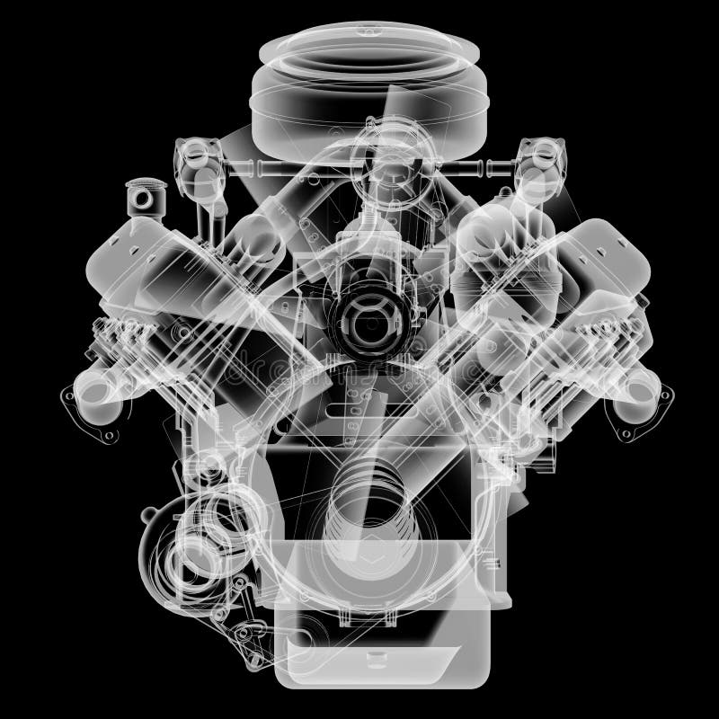 Internal Combustion Engine X-Ray Style Stock Illustration ... Internal Combustion Engine X-Ray Style Stock Illustration ...