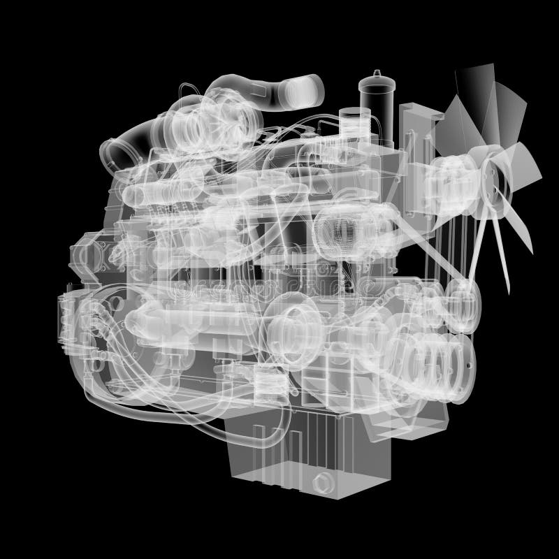 Internal Combustion Engine X-Ray Style Stock Illustration ... Internal Combustion Engine X-Ray Style Stock Illustration ...