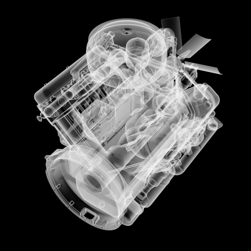 Internal Combustion Engine X-Ray Style Stock Illustration ... Internal Combustion Engine X-Ray Style Stock Illustration ...