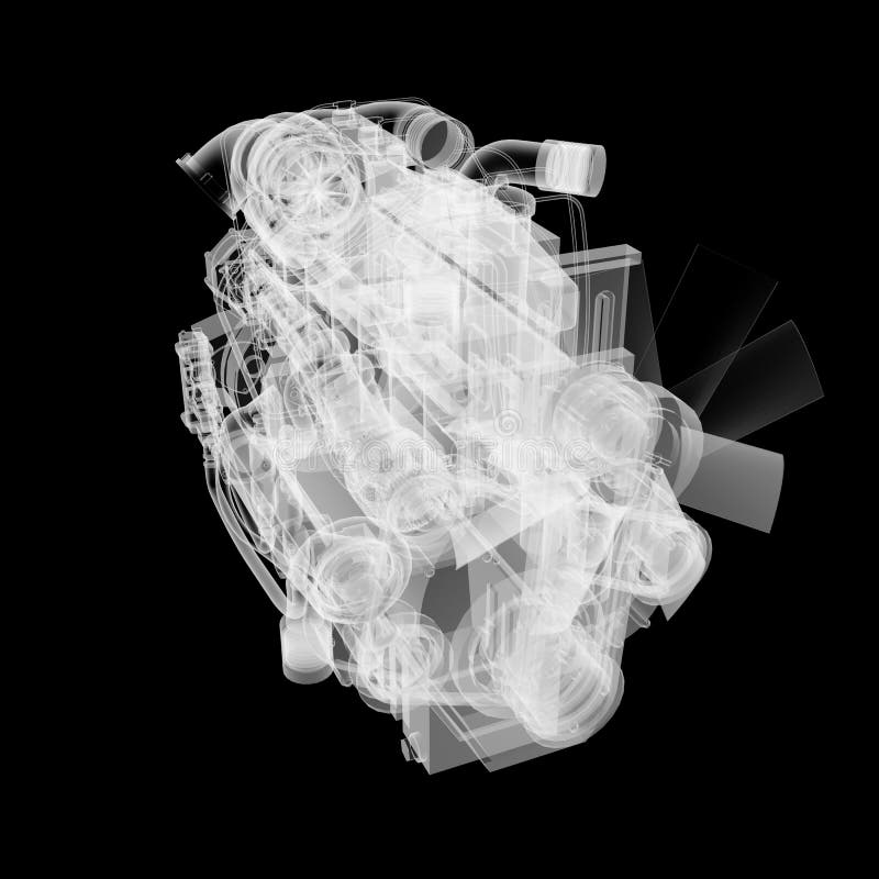 Internal Combustion Engine X-Ray Style Stock Illustration ... Internal Combustion Engine X-Ray Style Stock Illustration ...