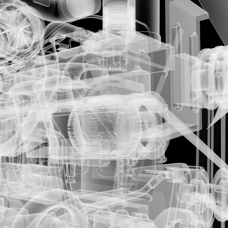 Internal Combustion Engine X-Ray Style Stock Illustration ... Internal Combustion Engine X-Ray Style Stock Illustration ...
