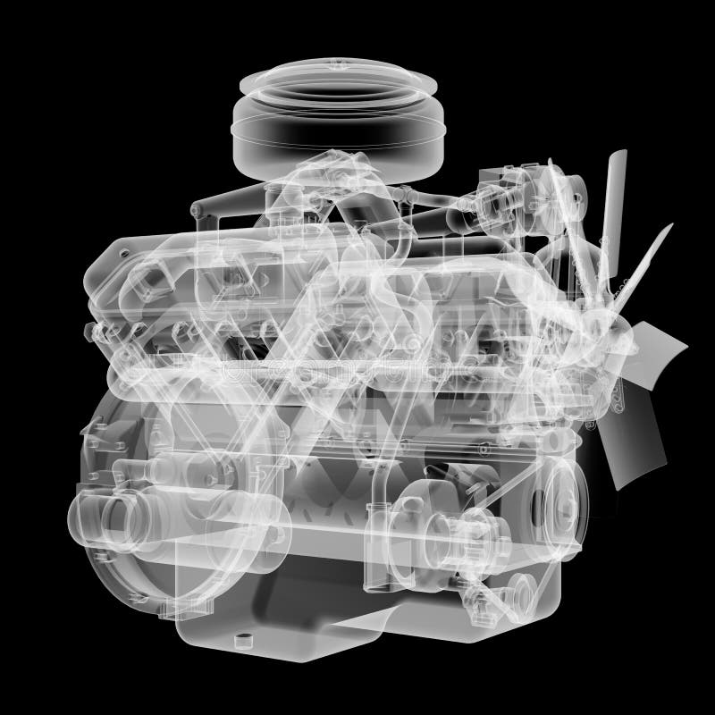 Internal Combustion Engine X-Ray Style Stock Illustration ... Internal Combustion Engine X-Ray Style Stock Illustration ...