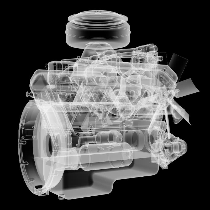 Internal Combustion Engine X-Ray Style Stock Illustration ... Internal Combustion Engine X-Ray Style Stock Illustration ...