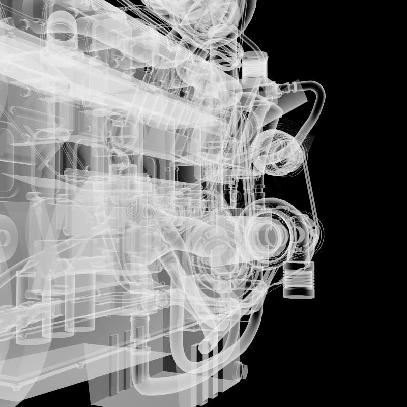 Internal Combustion Engine X-Ray Style Stock Illustration ... Internal Combustion Engine X-Ray Style Stock Illustration ...