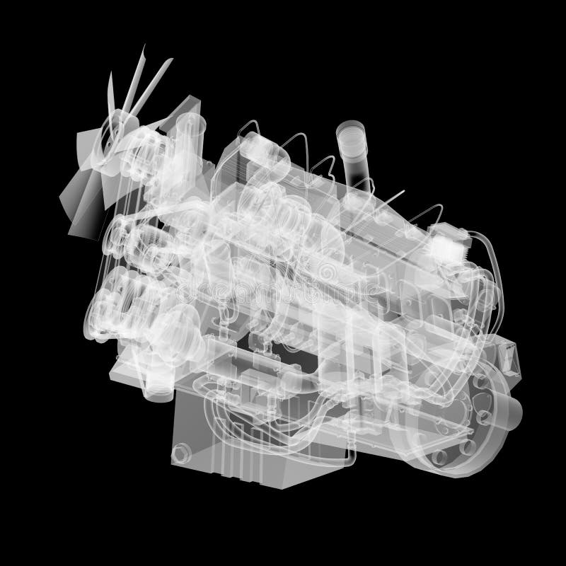 Internal Combustion Engine X-Ray Style Stock Illustration ... Internal Combustion Engine X-Ray Style Stock Illustration ...