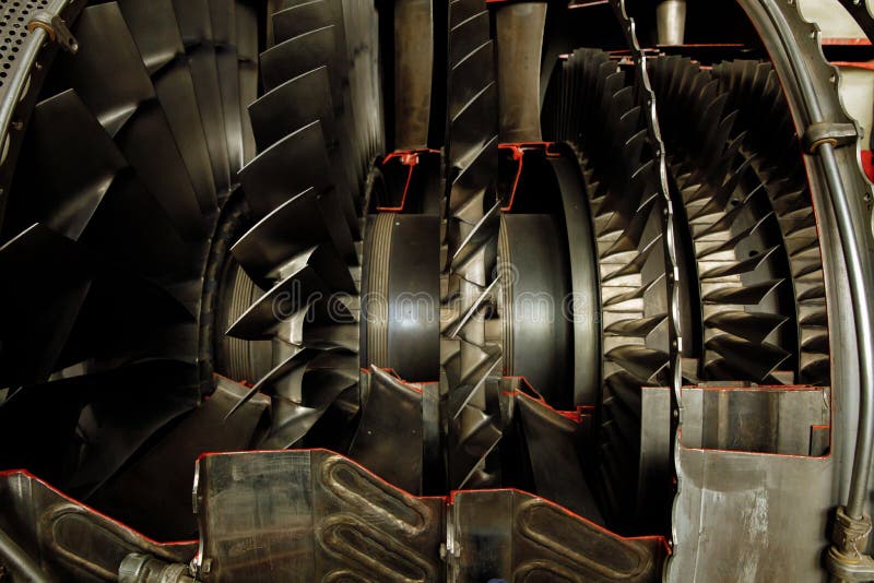 Internal Combustion Rocket Engine in the Section. Stock Photo - Image ...