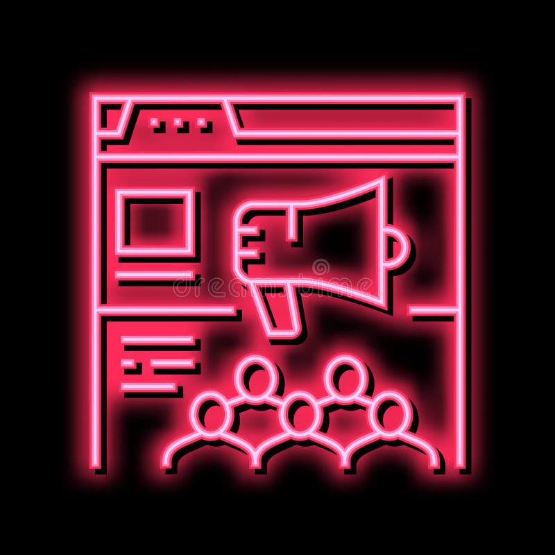 Internal Communities Neon Glow Icon Illustration Stock Vector ...