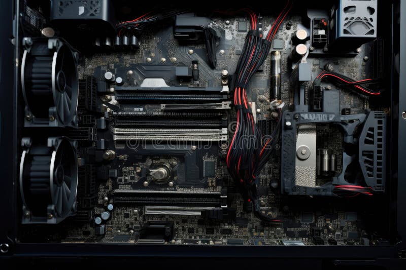 Components of Desktop Computer Stock Illustration - Illustration of ...