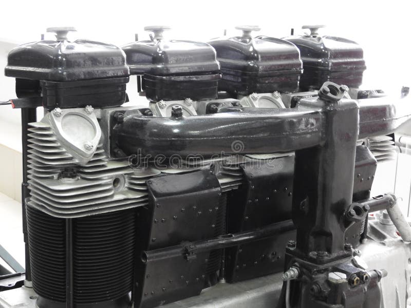 Internal Components and Parts of Aircraft Engine Stock Image - Image of ...