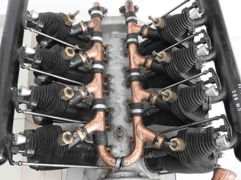 Internal Components and Parts of Aircraft Engine Stock Image - Image of ...