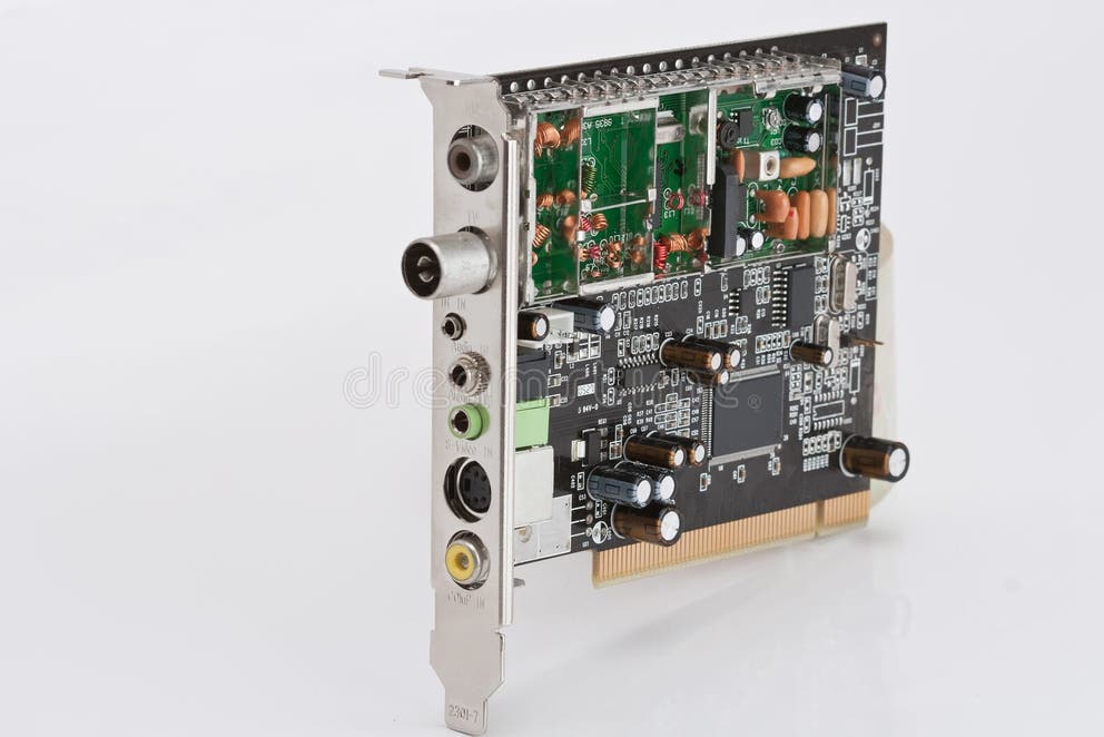 Internal Computer Board TV Tuner Stock Illustration - Illustration of ...