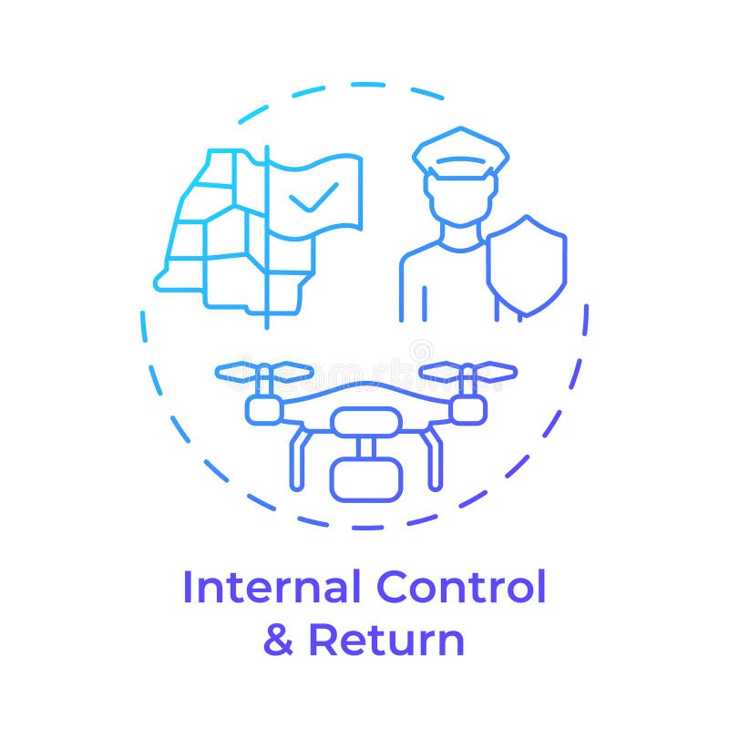 Internal Control and Return Blue Gradient Concept Icon Stock ...