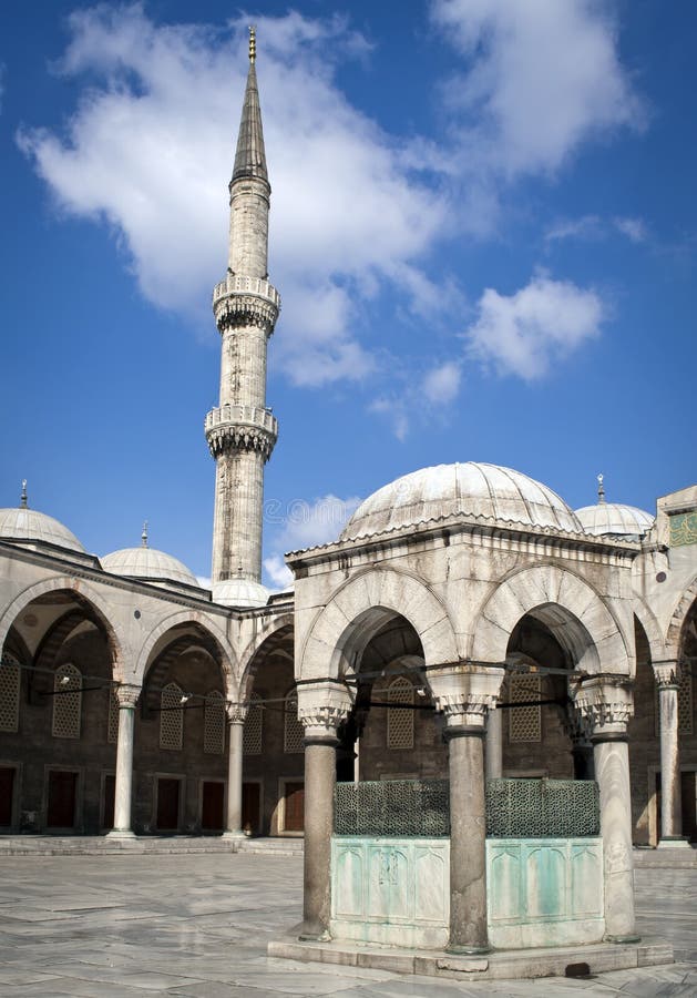 Internal Court Yard of Blue Mosque Stock Image - Image of court ...