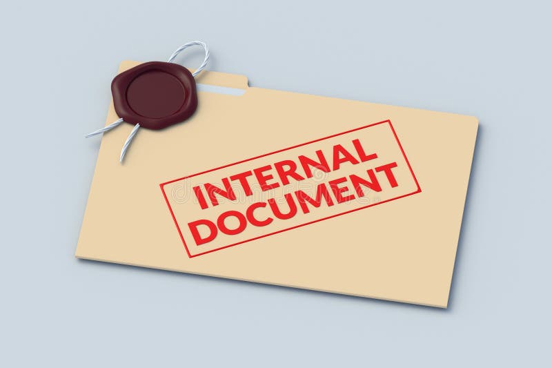Internal Document Words on Folder. Confidential Use Stock Illustration ...