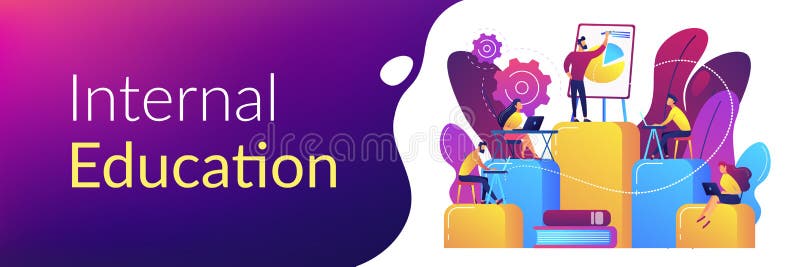 Internal Education Concept Banner Header. Stock Vector - Illustration ...