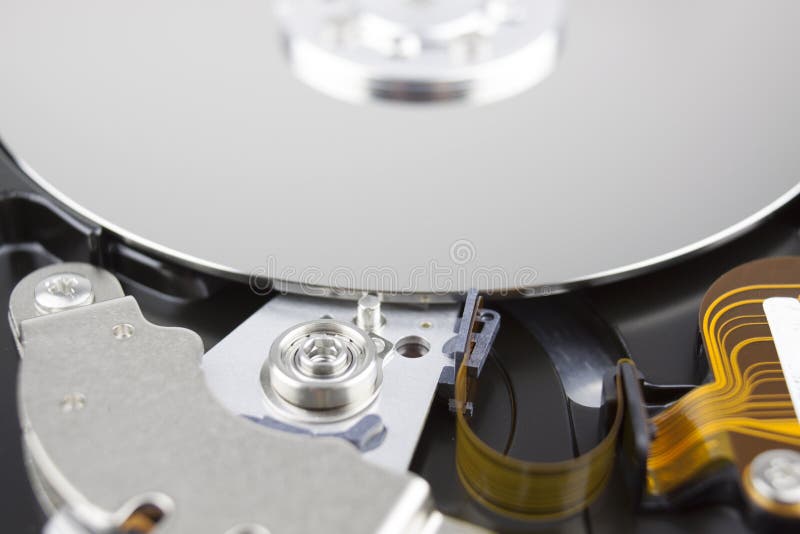The Internal Elements of the Hard Drive Stock Photo - Image of ...