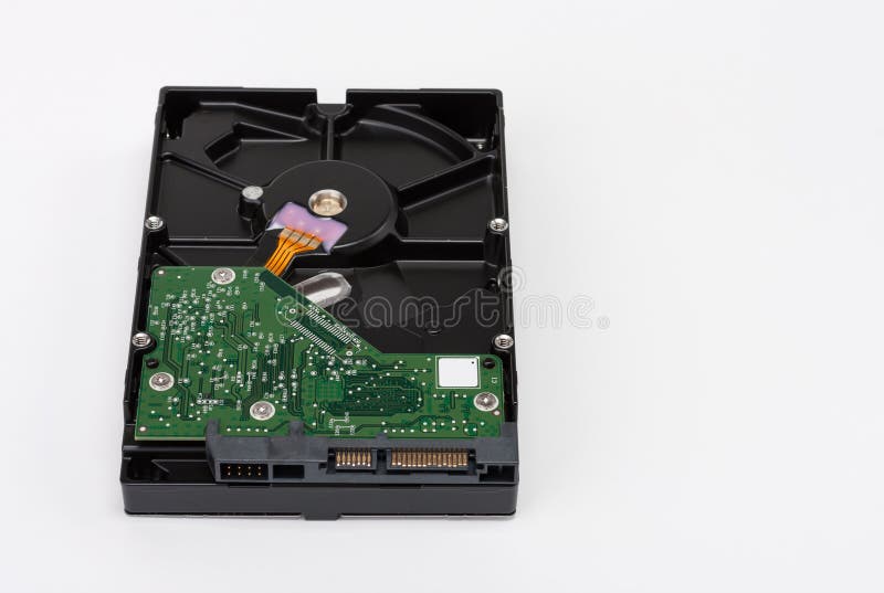 Internal Hard Drive on White Background Stock Image - Image of terabyte ...