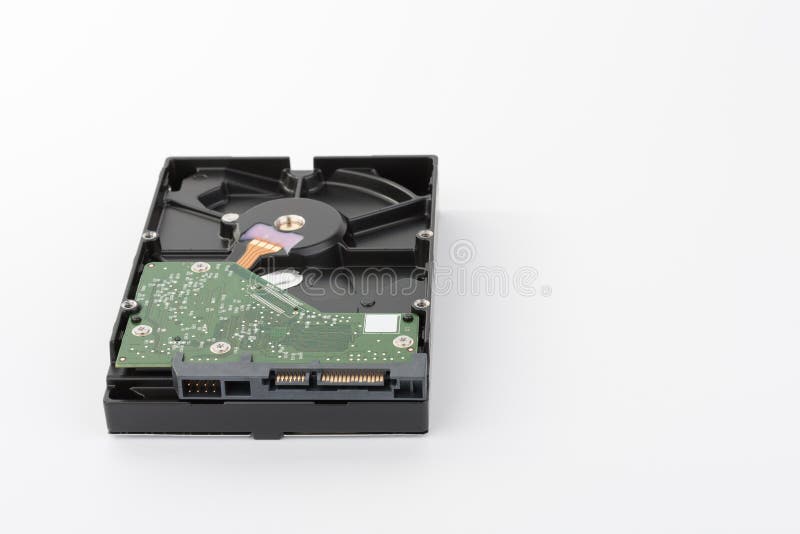 Internal Hard Drive on White Background Stock Photo - Image of ...