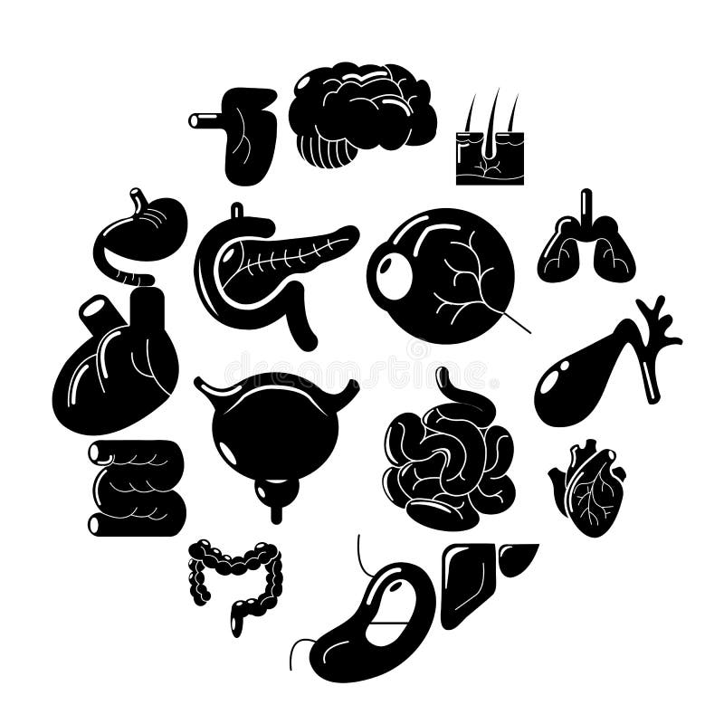 Internal Human Organs Icons Set, Simple Style Stock Vector ... Internal Human Organs Icons Set, Simple Style Stock Vector ...