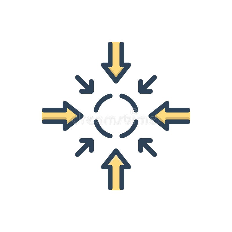 Color Illustration Icon for Internal, Arrow and Inside Stock Vector ...