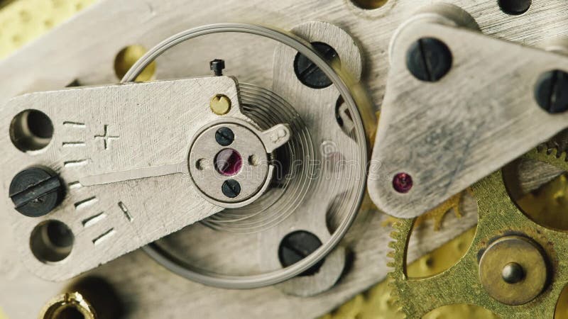 The Internal Mechanism of Clocks Stock Video - Video of hour, abstract ...